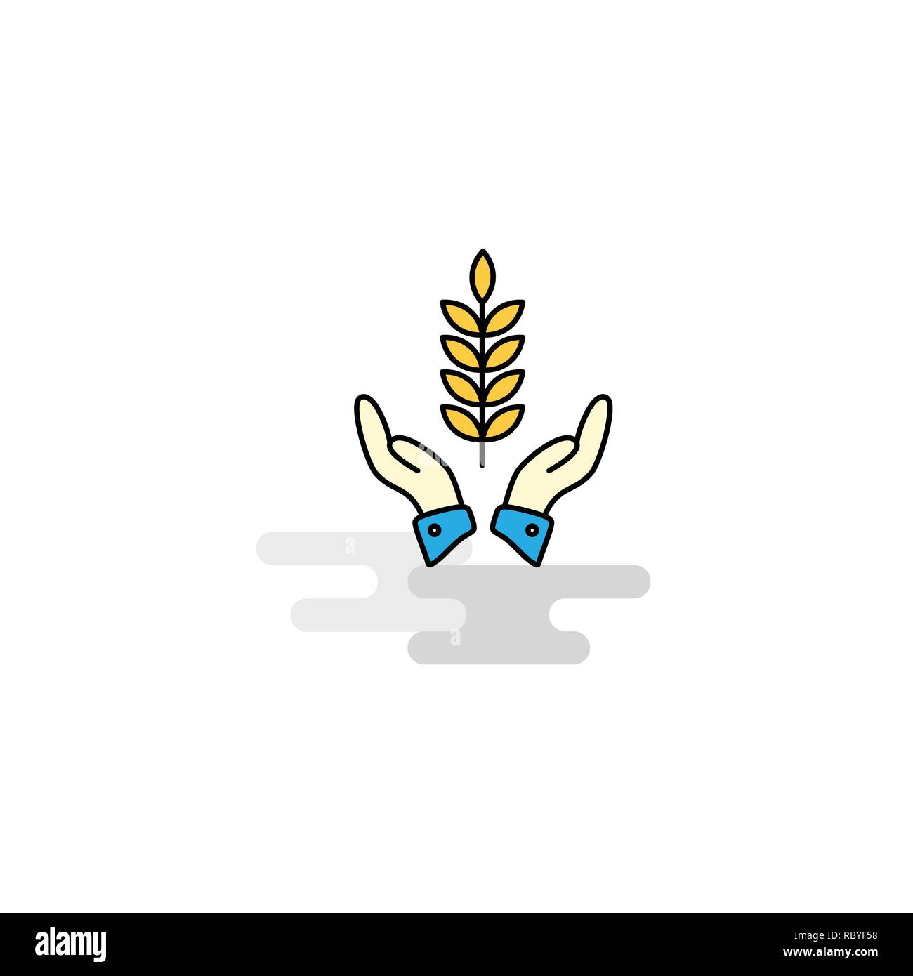 Flat Crops in hands Icon. Vector Stock Vector Image & Art - Alamy