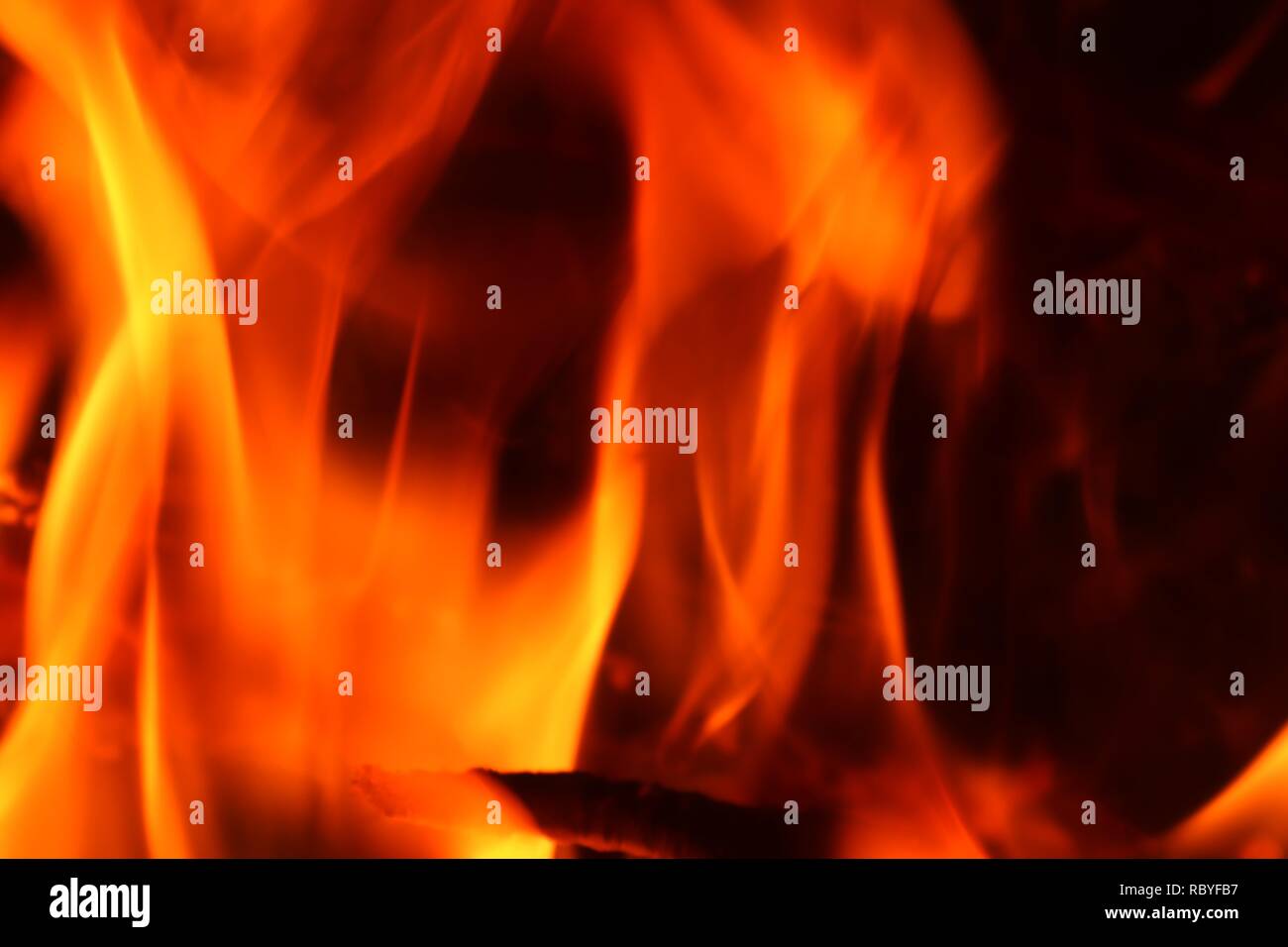 Beautiful hot fire burning in a fireplace Stock Photo - Alamy