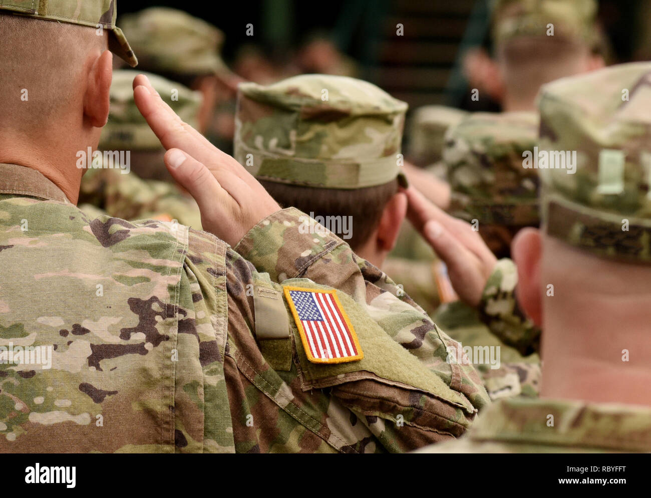 US soldier salute. US army. US troops. Military of USA Stock Photo - Alamy