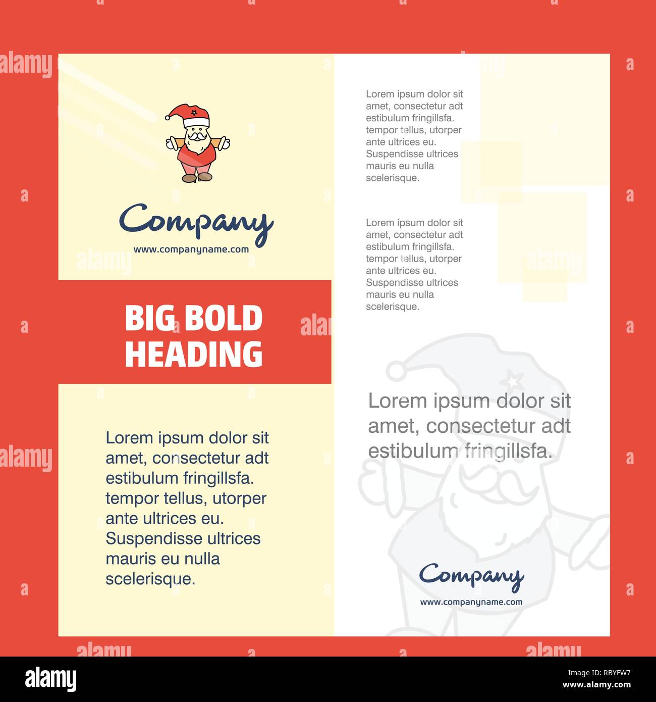 Santa clause Company Brochure Title Page Design. Company profile ...
