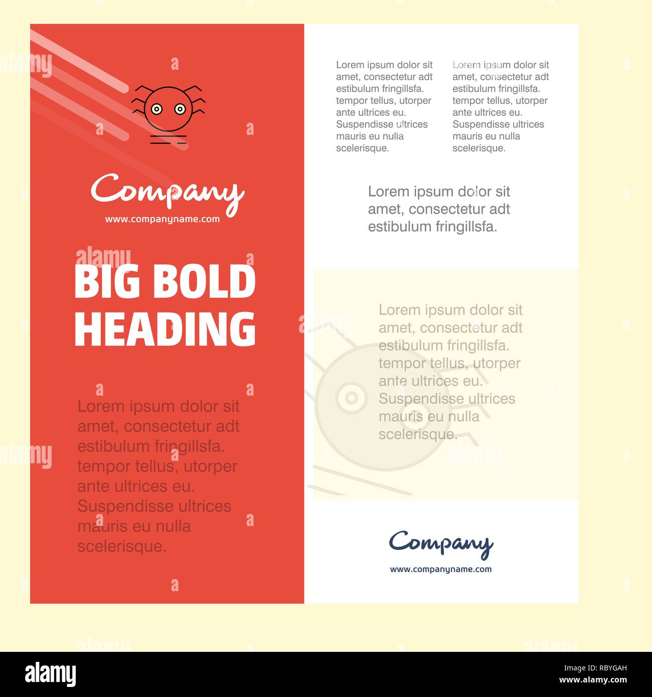Spider Business Company Poster Template. with place for text and images ...