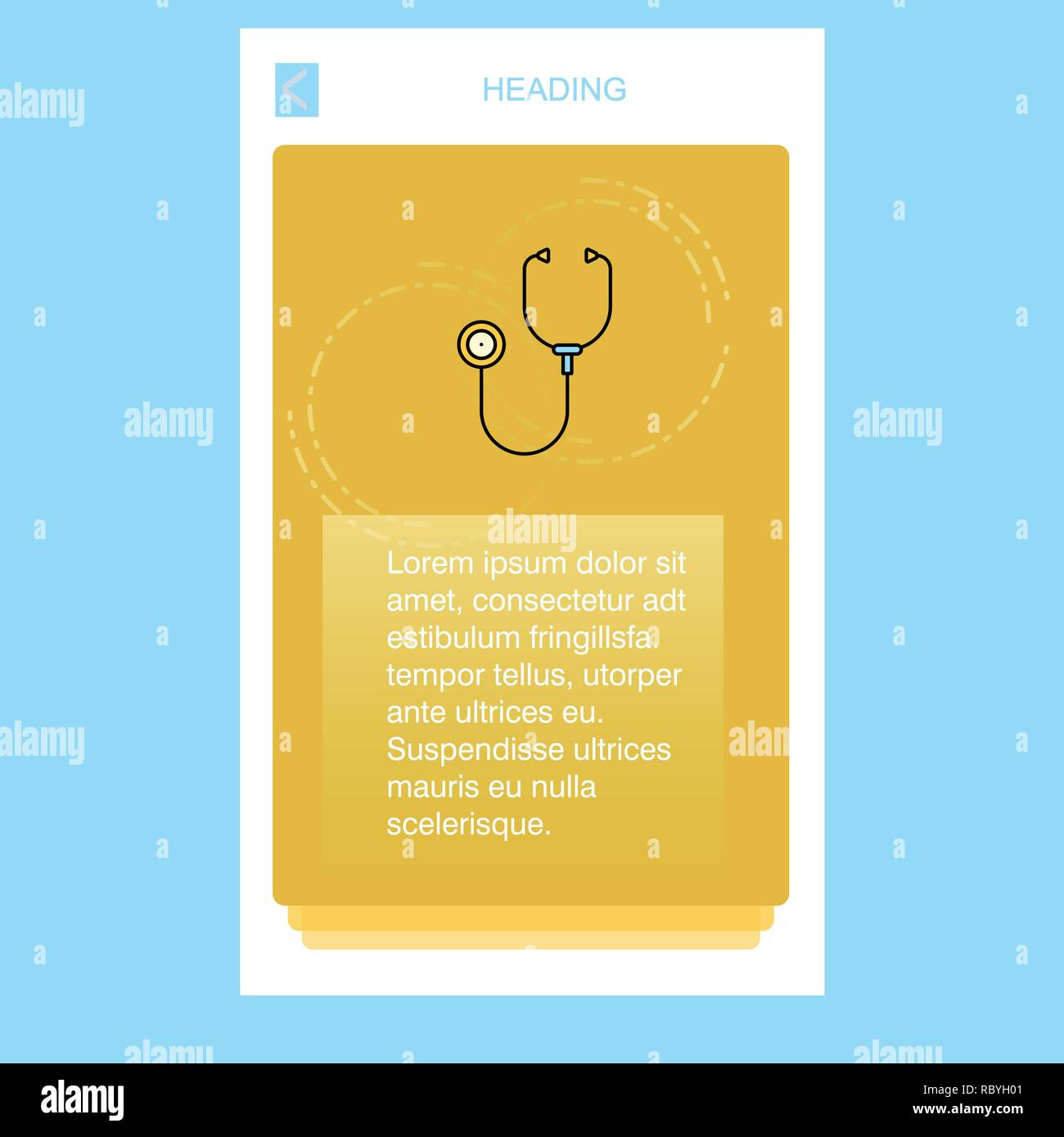 Stethoscope mobile vertical banner design design. Vector Stock Vector ...