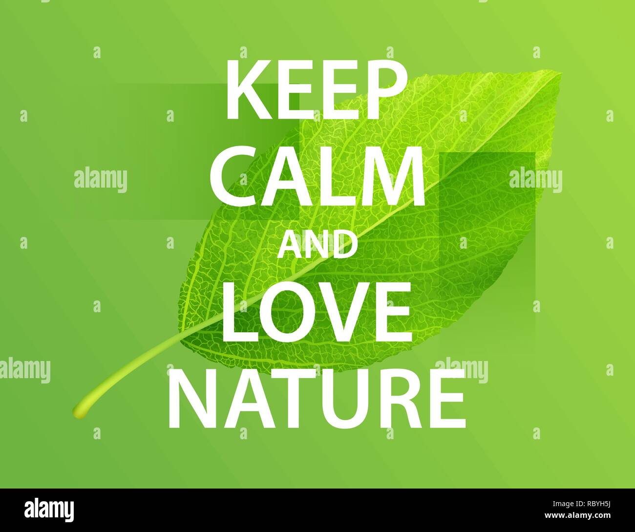 Keep calm and love nature. Motivational poster Stock Vector Image & Art ...