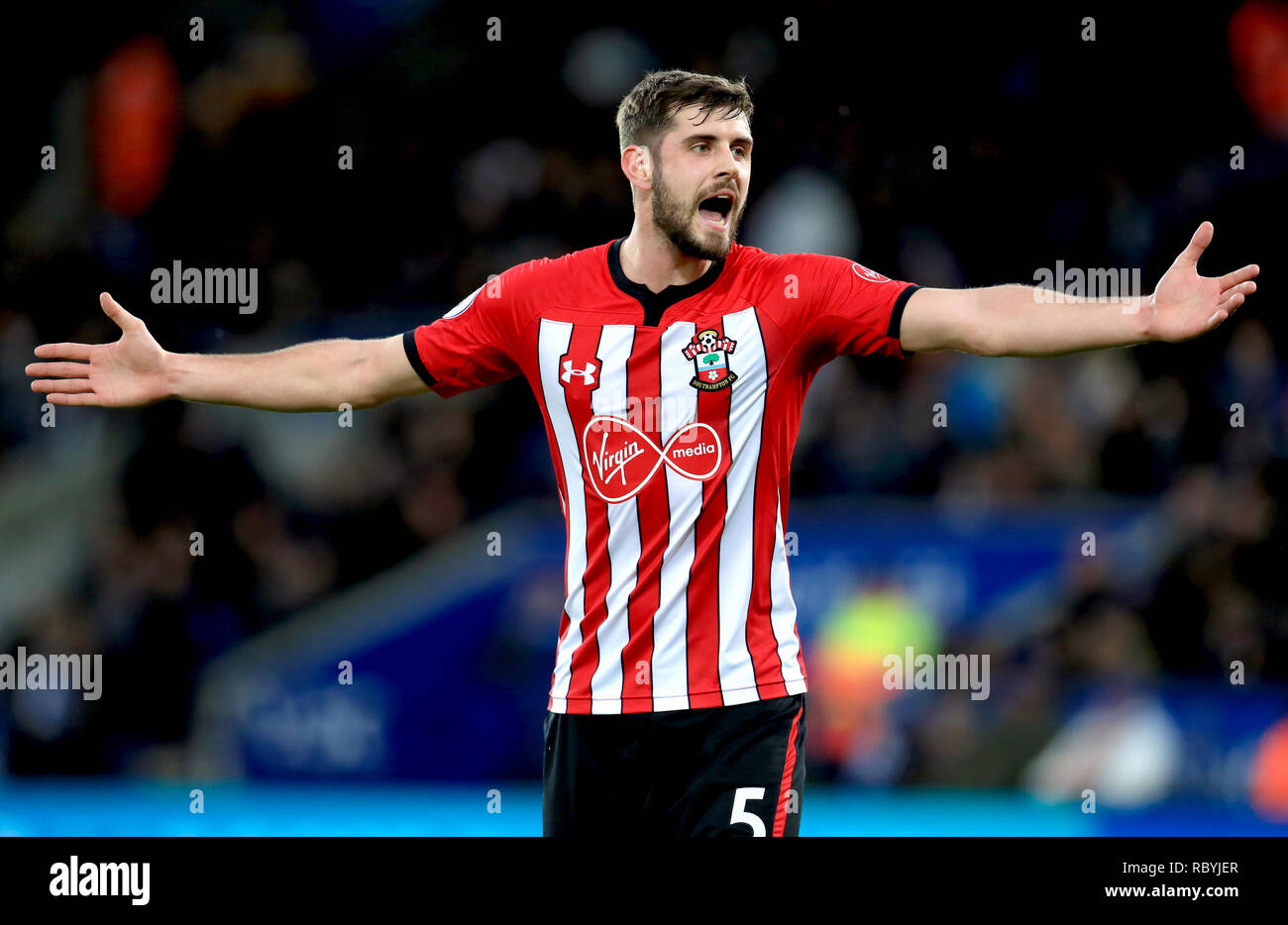 Southampton's Jack Stephens gestures during the Premier League match at ...