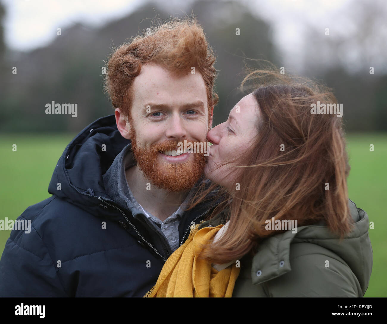 Chris and Niamh Behan from Dublin take part in the annual Kiss a Ginger ...