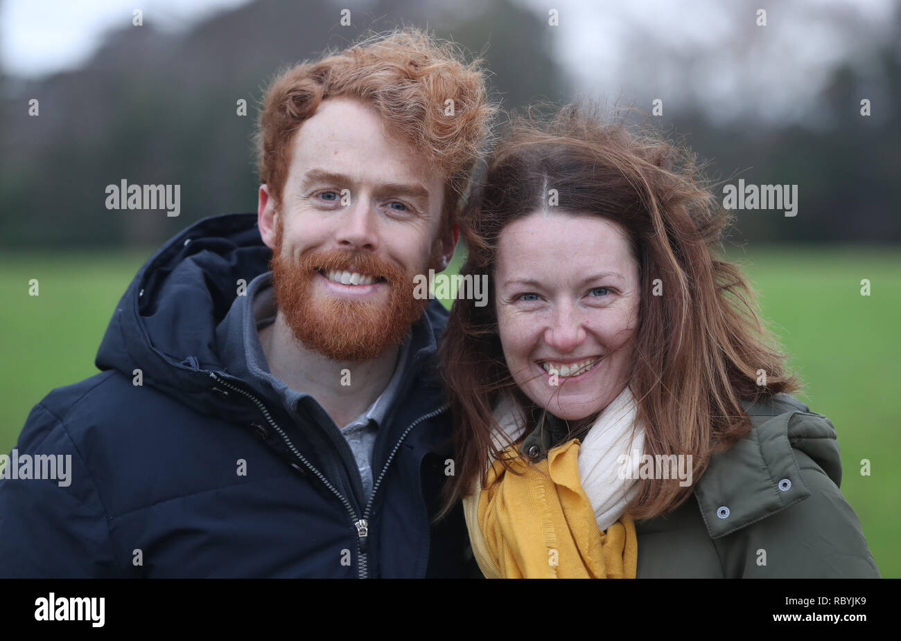 Chris and Niamh Behan take part in the annual Kiss a Ginger day at ...