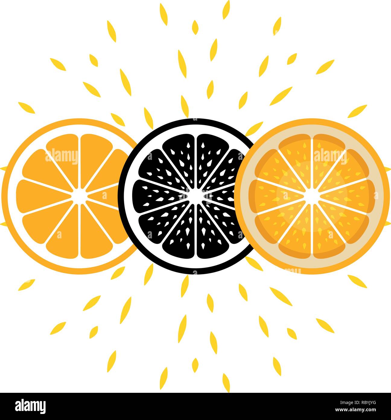 Orange icons. In three versions Stock Vector Image & Art - Alamy