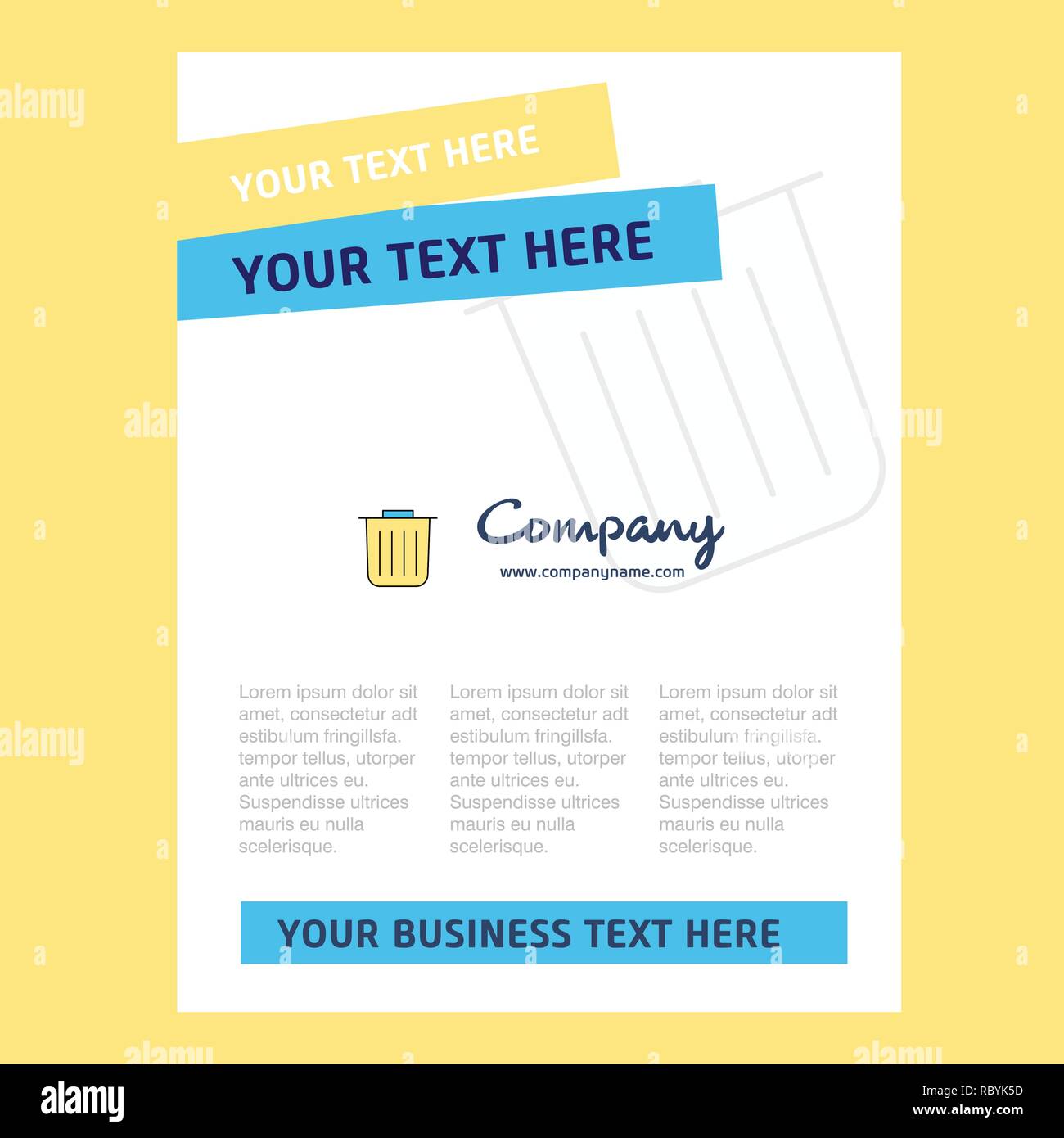 Trash Title Page Design for Company profile ,annual report ...