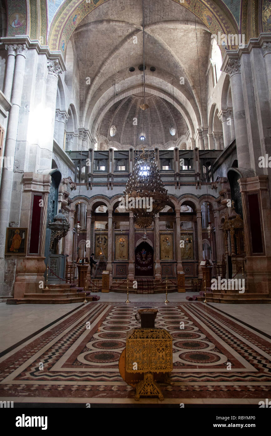 Catholicon Altar Chapel in Holy Sepulchre in Jerusalem, Israel Stock ...