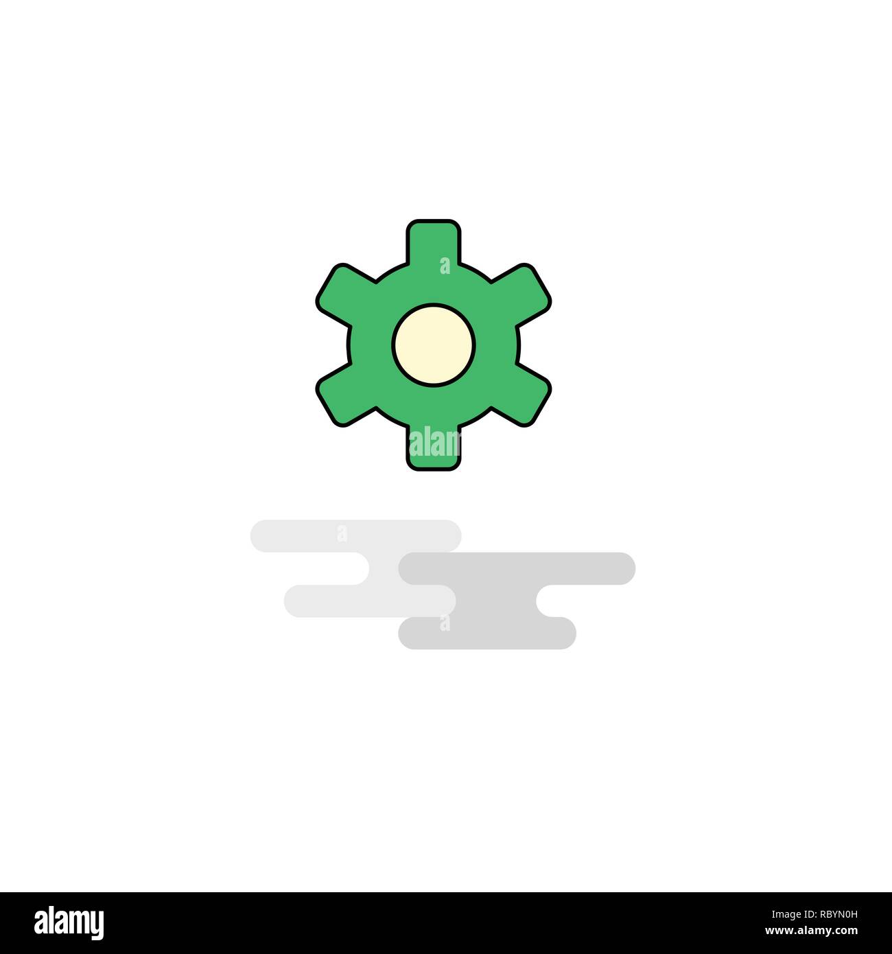 Flat Setting gear Icon. Vector Stock Vector Image & Art - Alamy