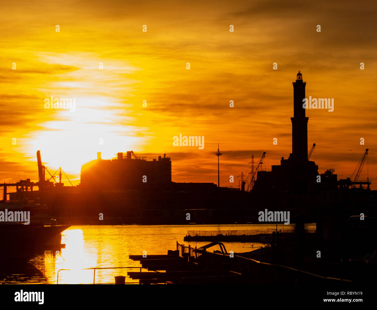 Genoa (Italy);4 January 2019;"La Lanterna" , the lighthouse of Genoa ...