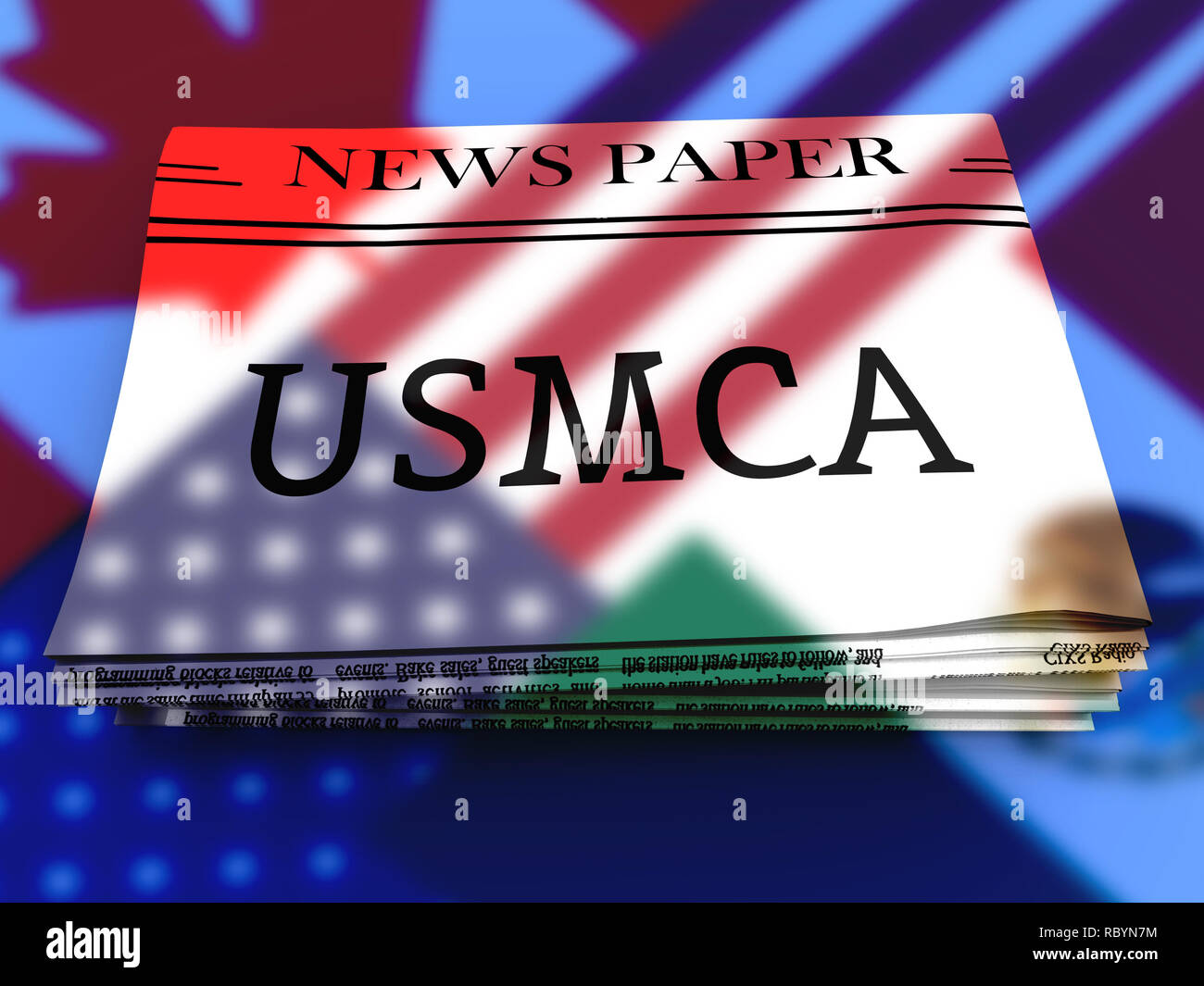 USMCA United States Mexico Canada Agreement Treaty. Political Contract ...