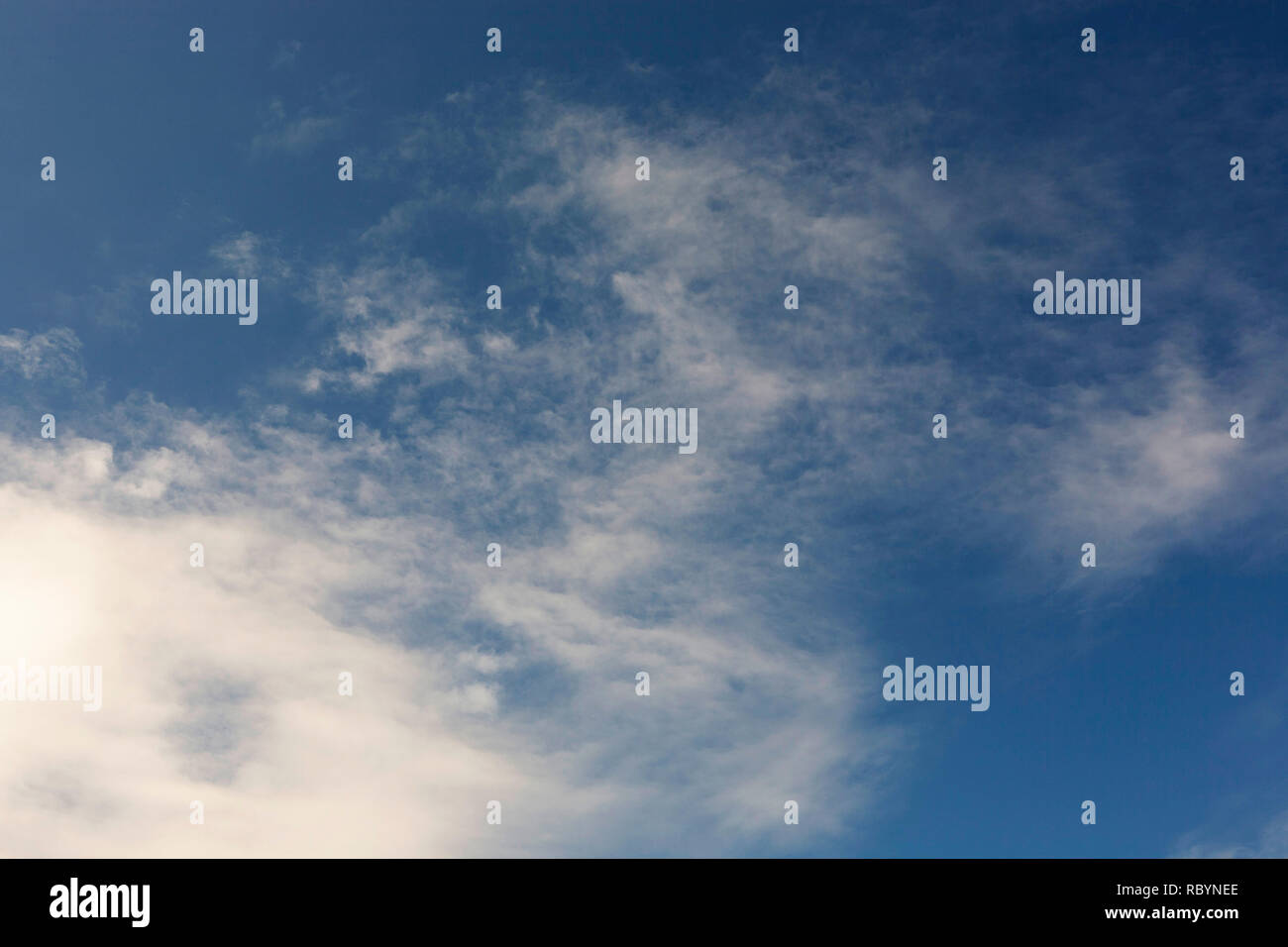 cloudy sky, bright day, puffy clouds, windy weather Stock Photo - Alamy