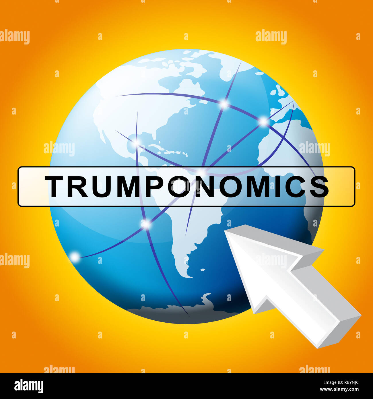 Trumponomics Or Trump Economics Usa Government Market Finance. Stock ...