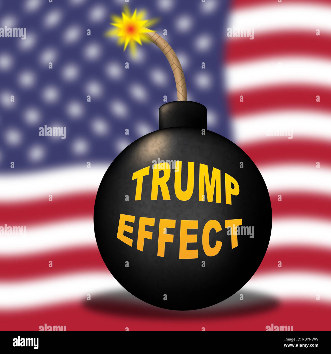 Trump Effect Meaning Failure Mess Screwup And Disaster. An End Result ...