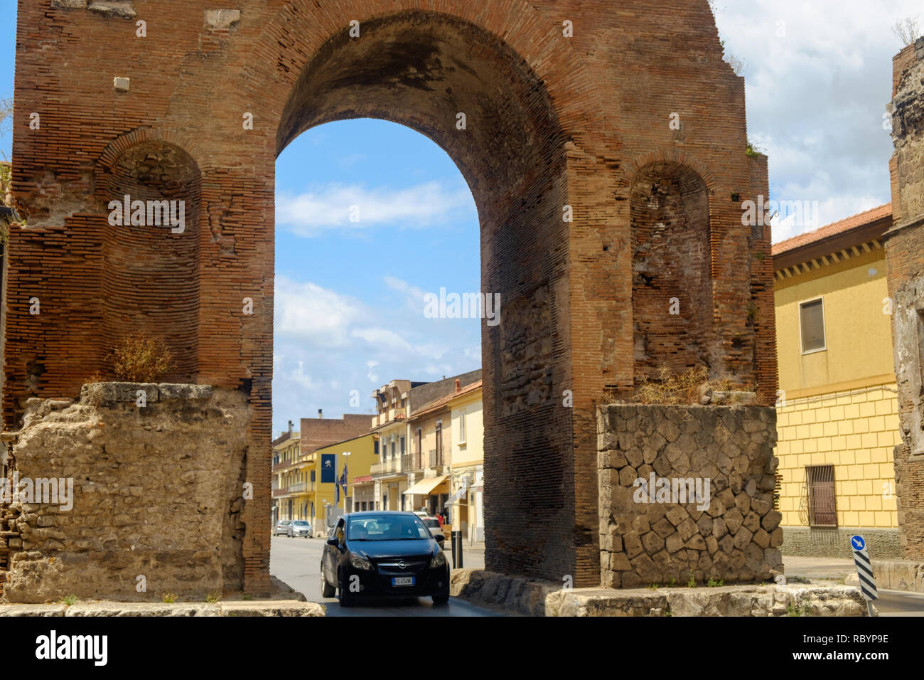 The arch of Hadrian in Capua is an ancient Roman triumphal arch. Only ...