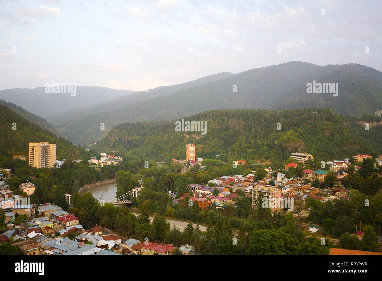 View of the city of Borjomi from above. Georgia Stock Photo - Alamy