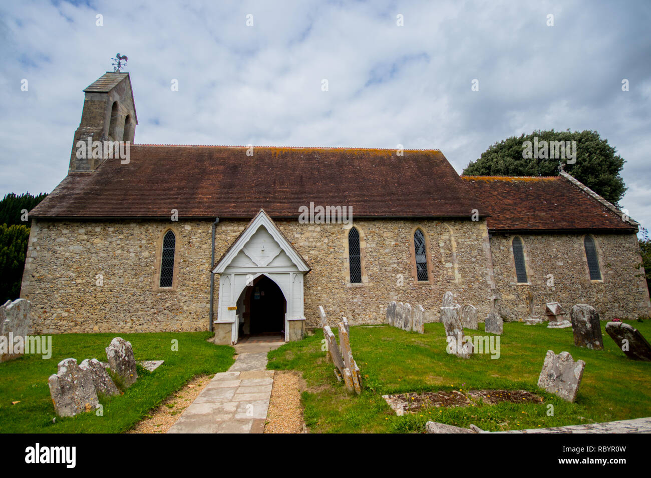 St Mary's Church, Chidham, Chichester Harbour, West Sussex, UK Stock ...