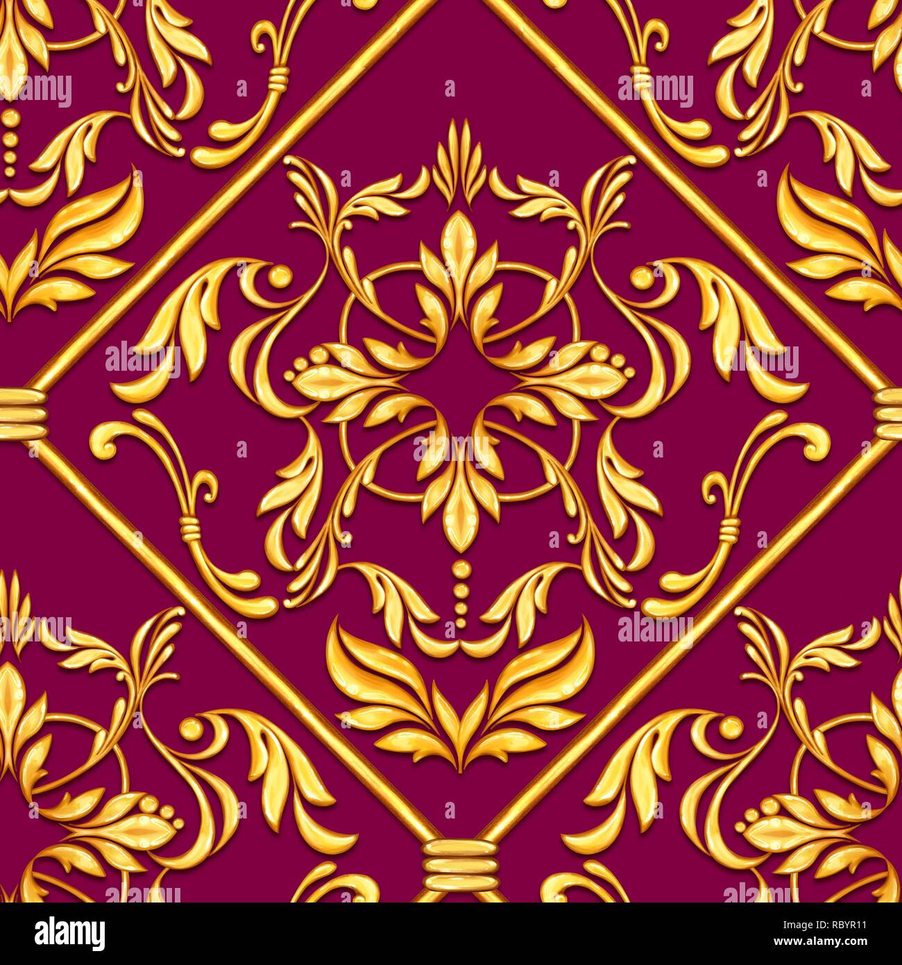 Seamless baroque pattern Stock Photo - Alamy