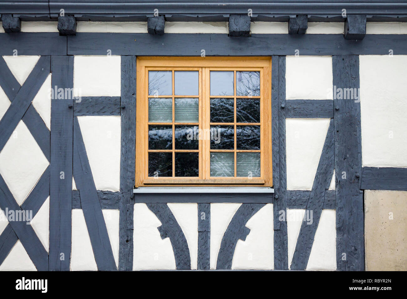 Old ancient wooden window with blinds or shutters. Scenic original and ...