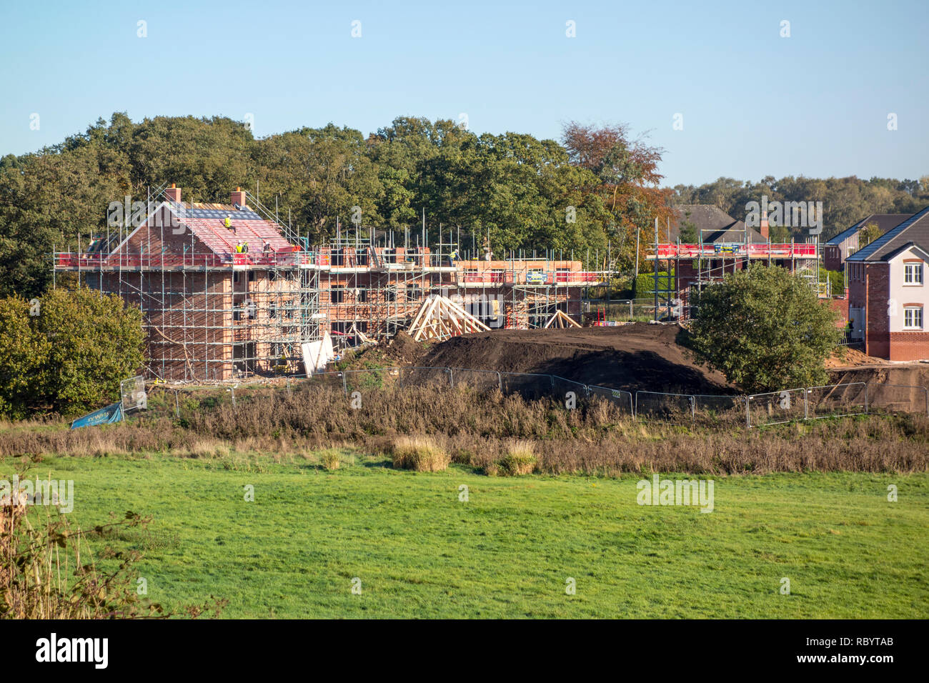 New build housing development, Somerford, Congleton, Cheshire, UK Stock ...
