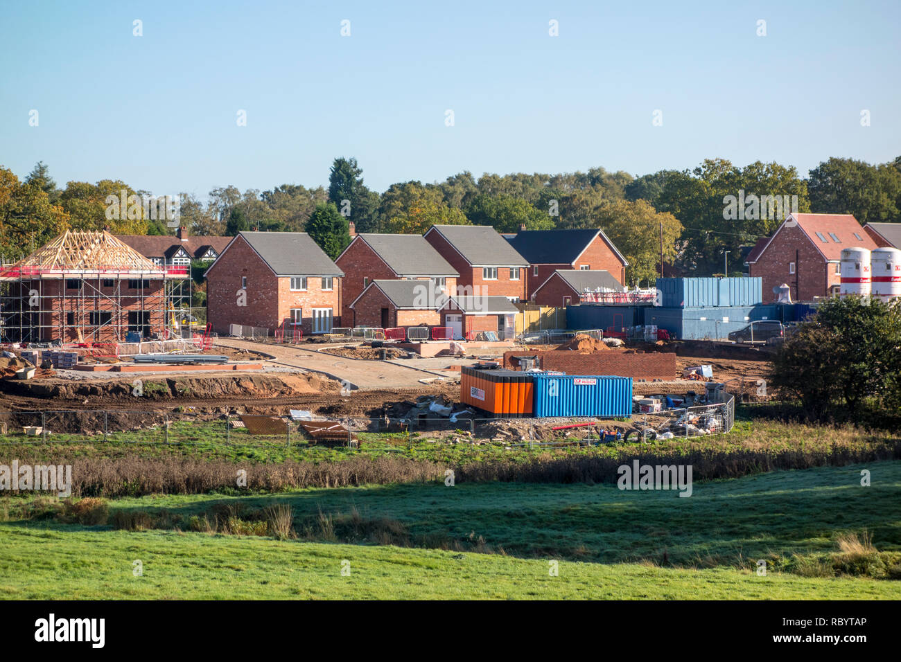 New build housing development, Somerford, Congleton, Cheshire, UK Stock ...