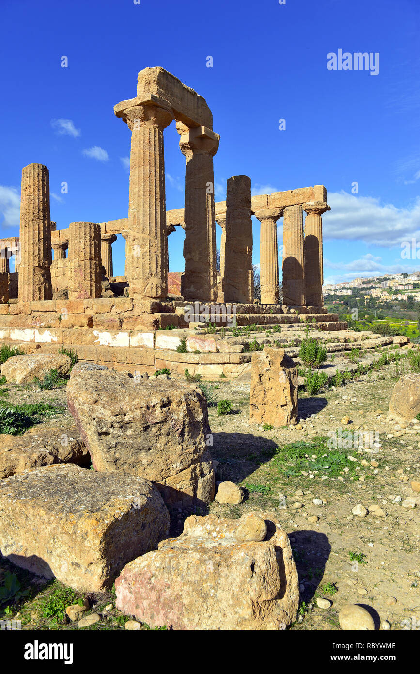 Ancient Greek Temples in Agrigento Sicily Stock Photo - Alamy
