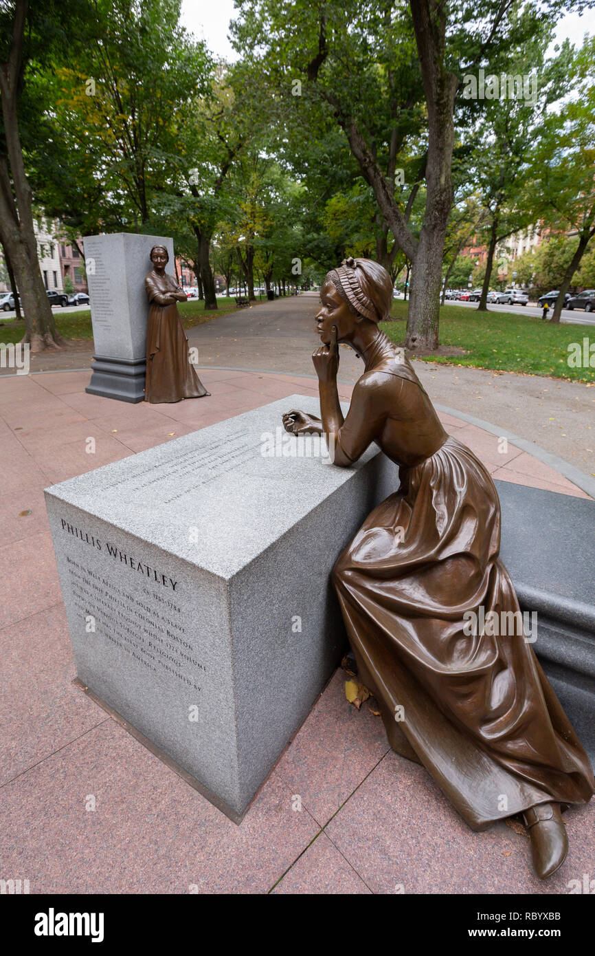 The Phillys Wheatley statue with Abigail Adams in the background in ...