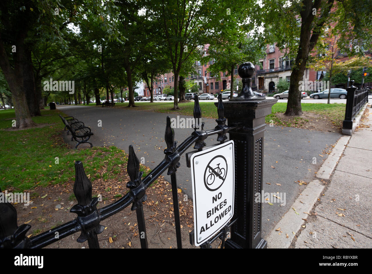 Entrance to the Commonwealth Avenue Mall parkway, Boston, MA Stock ...