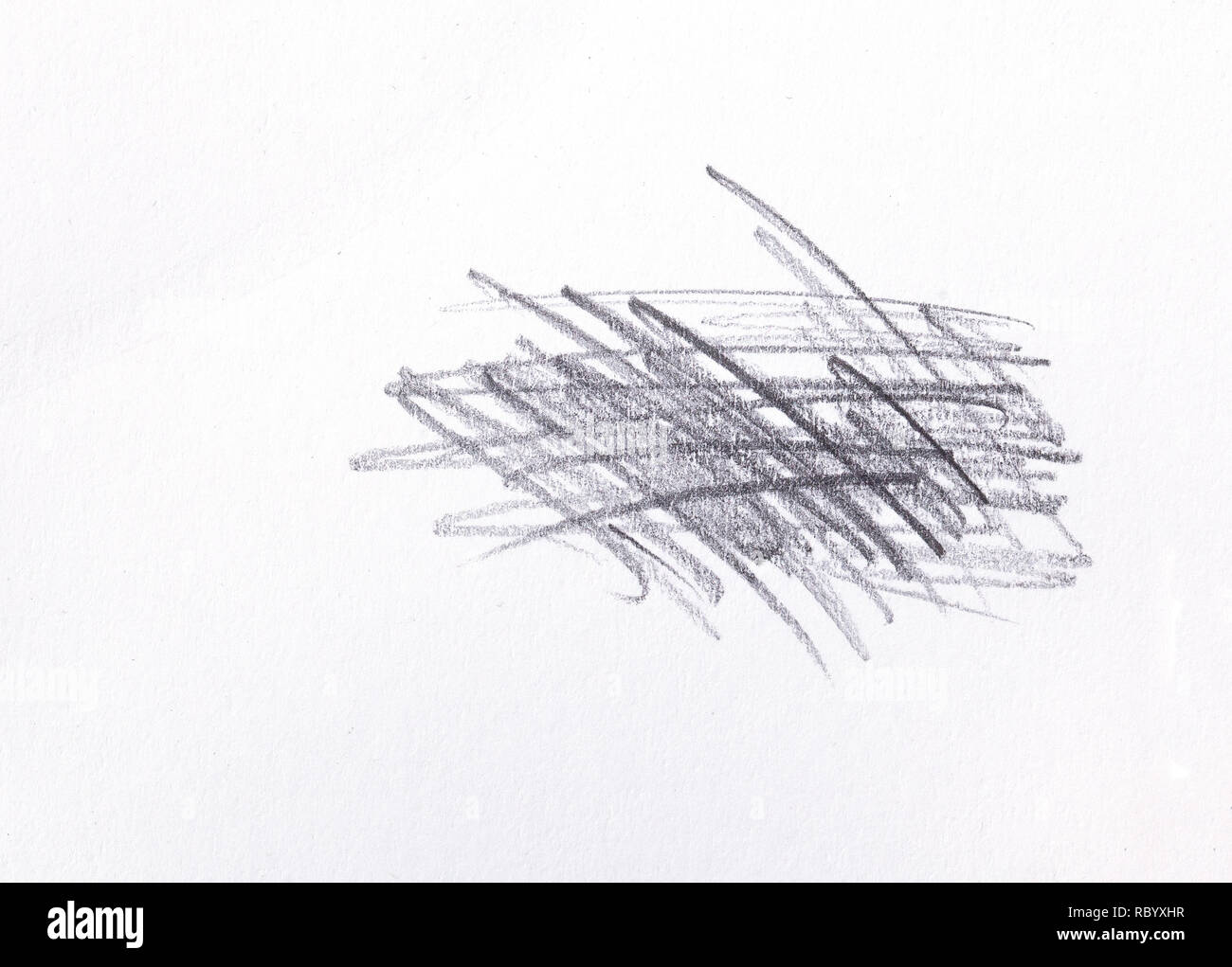 multiple linear pencil scratches on blank paper surface Stock Photo - Alamy