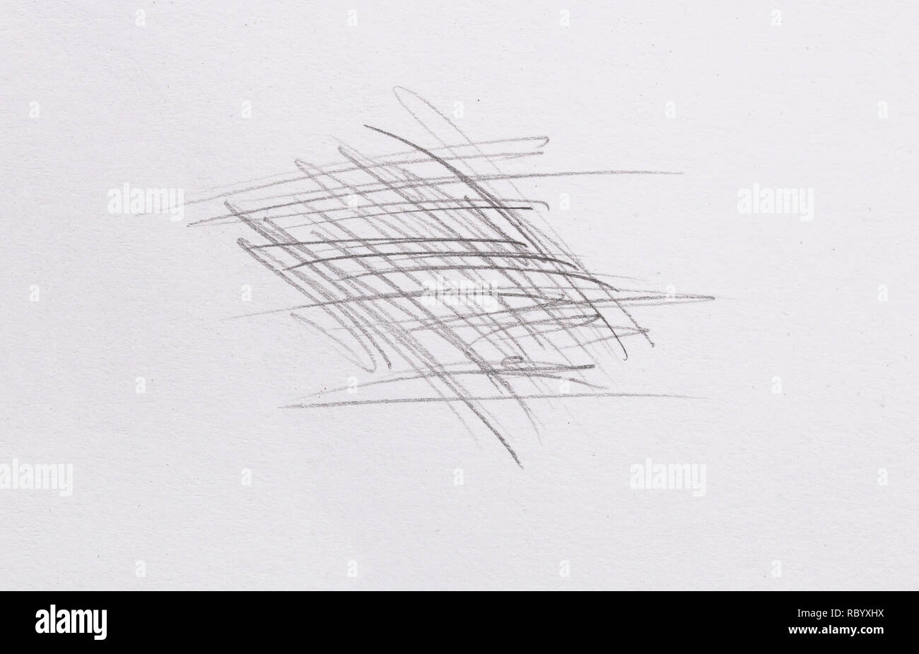 multiple linear pencil scratches on blank paper surface Stock Photo - Alamy