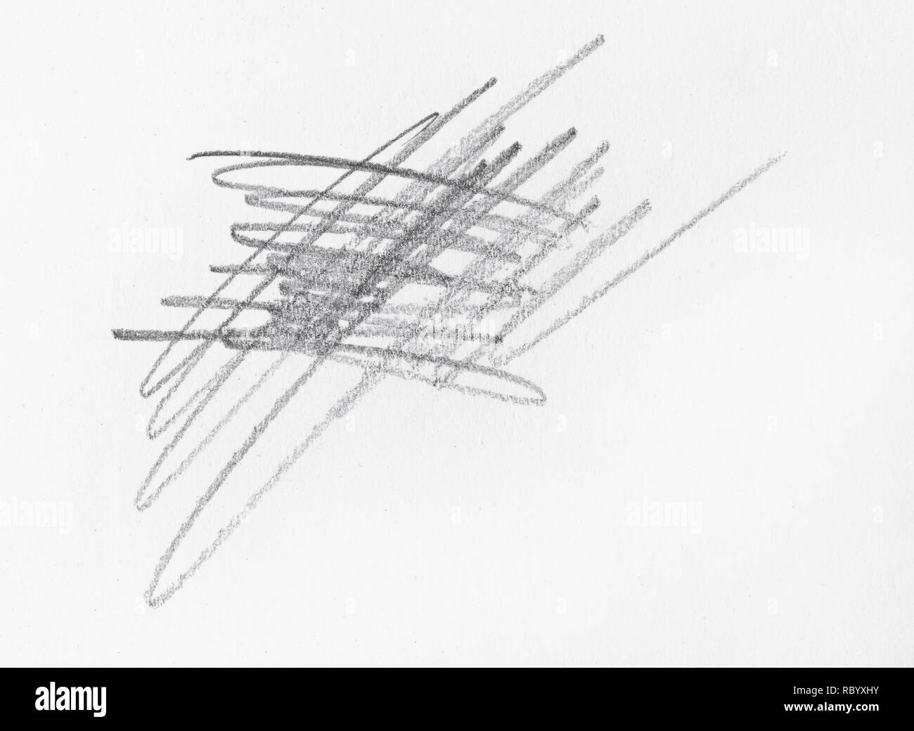 multiple linear pencil scratches on blank paper surface Stock Photo - Alamy