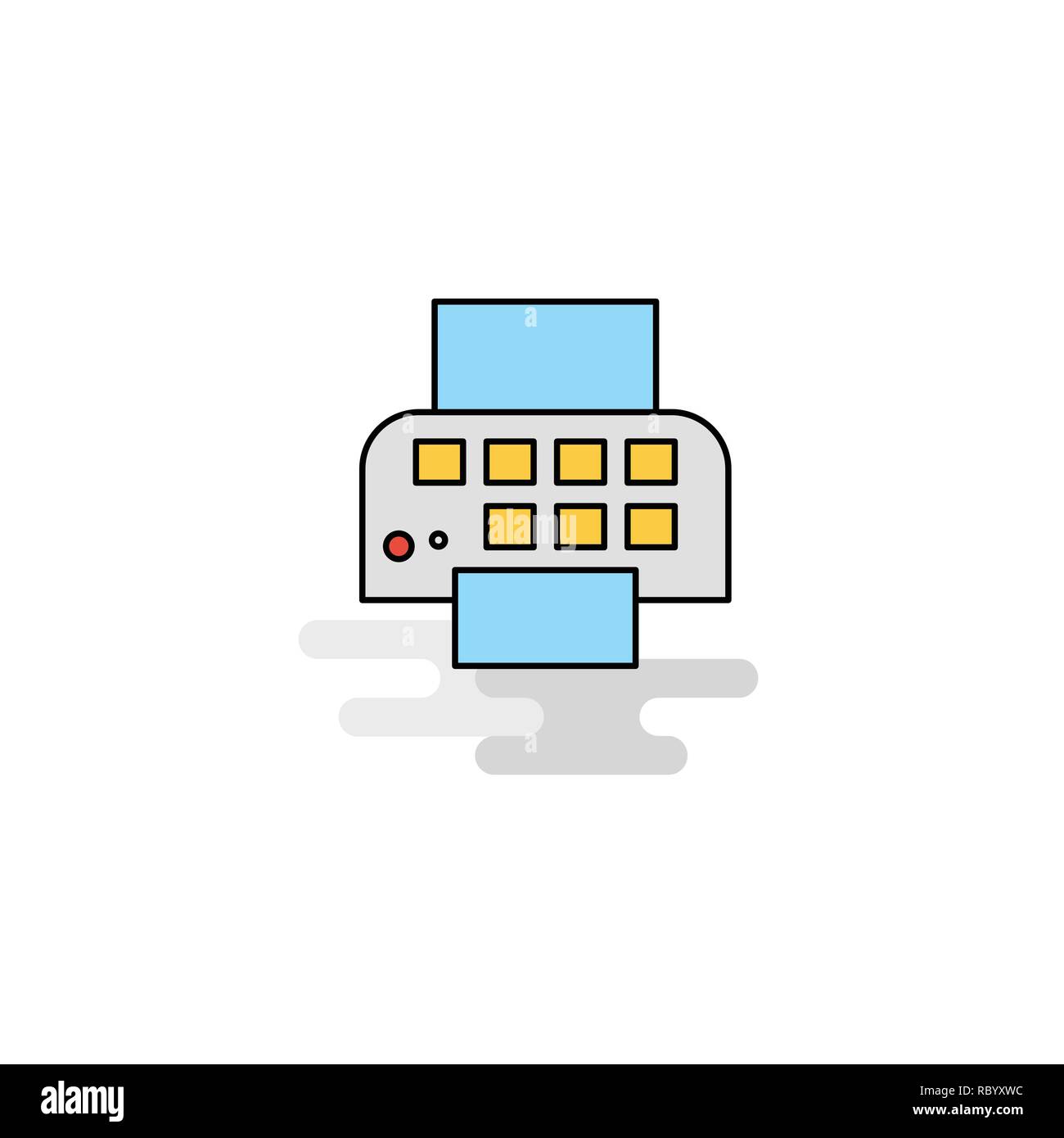 Flat Printer Icon. Vector Stock Vector Image & Art - Alamy