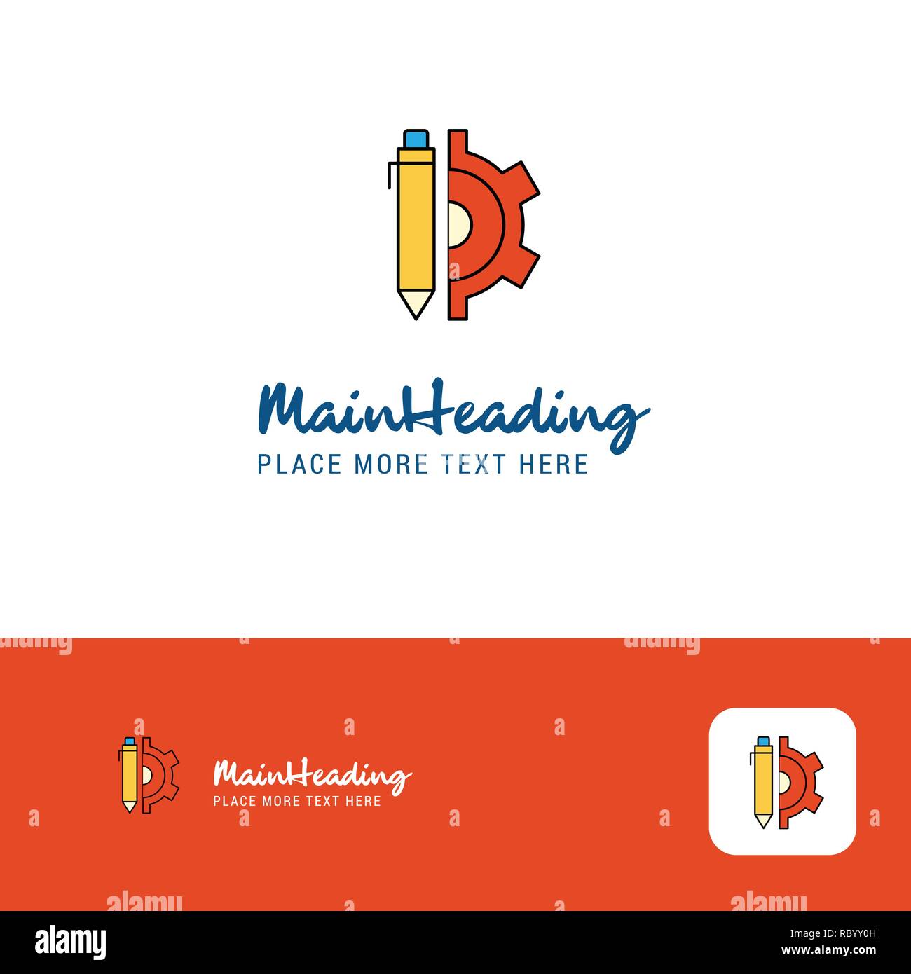 Creative Setting Logo Design. Flat color Logo place for Tagline. Vector ...