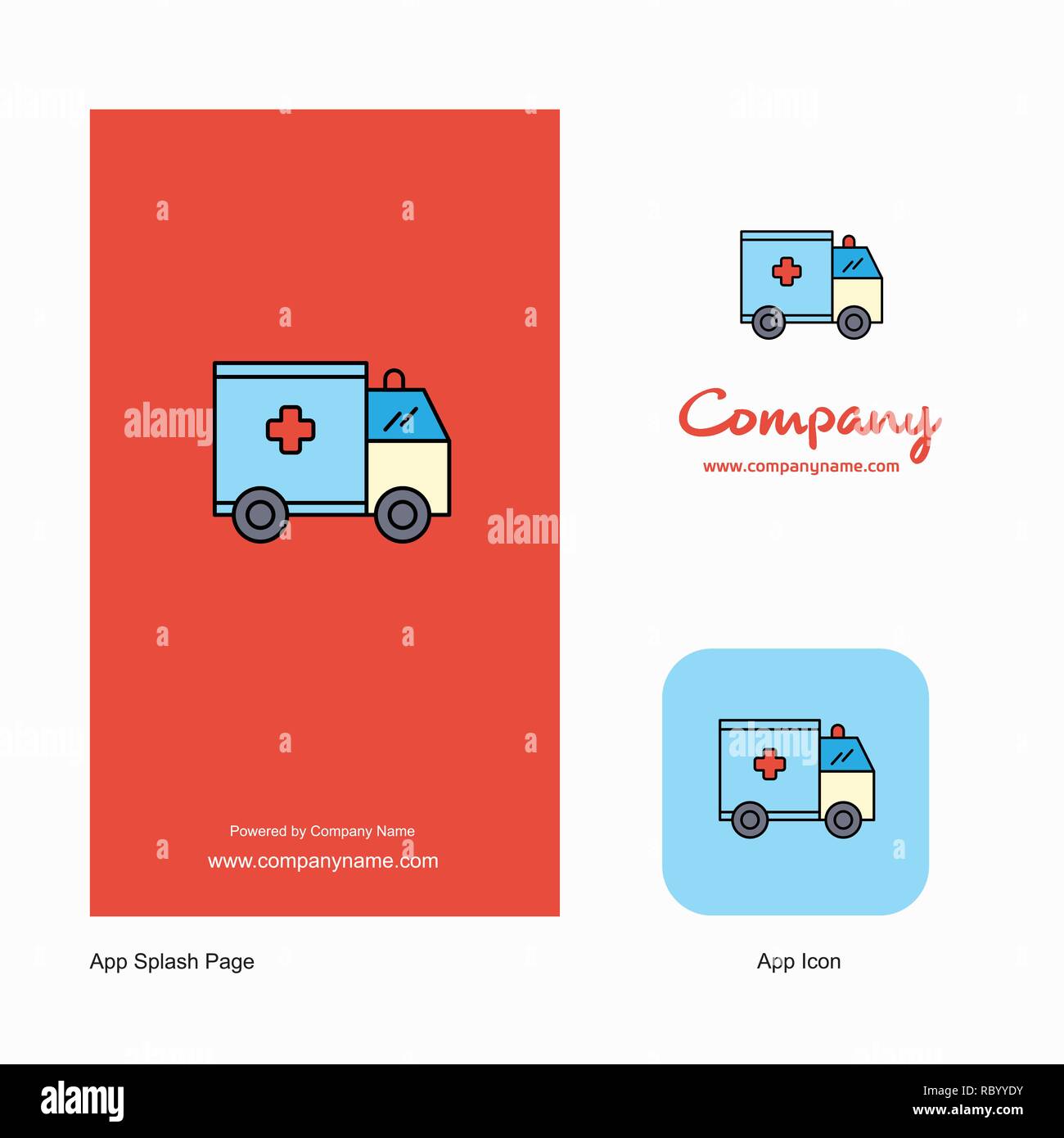 Ambulance Company Logo App Icon and Splash Page Design. Creative ...