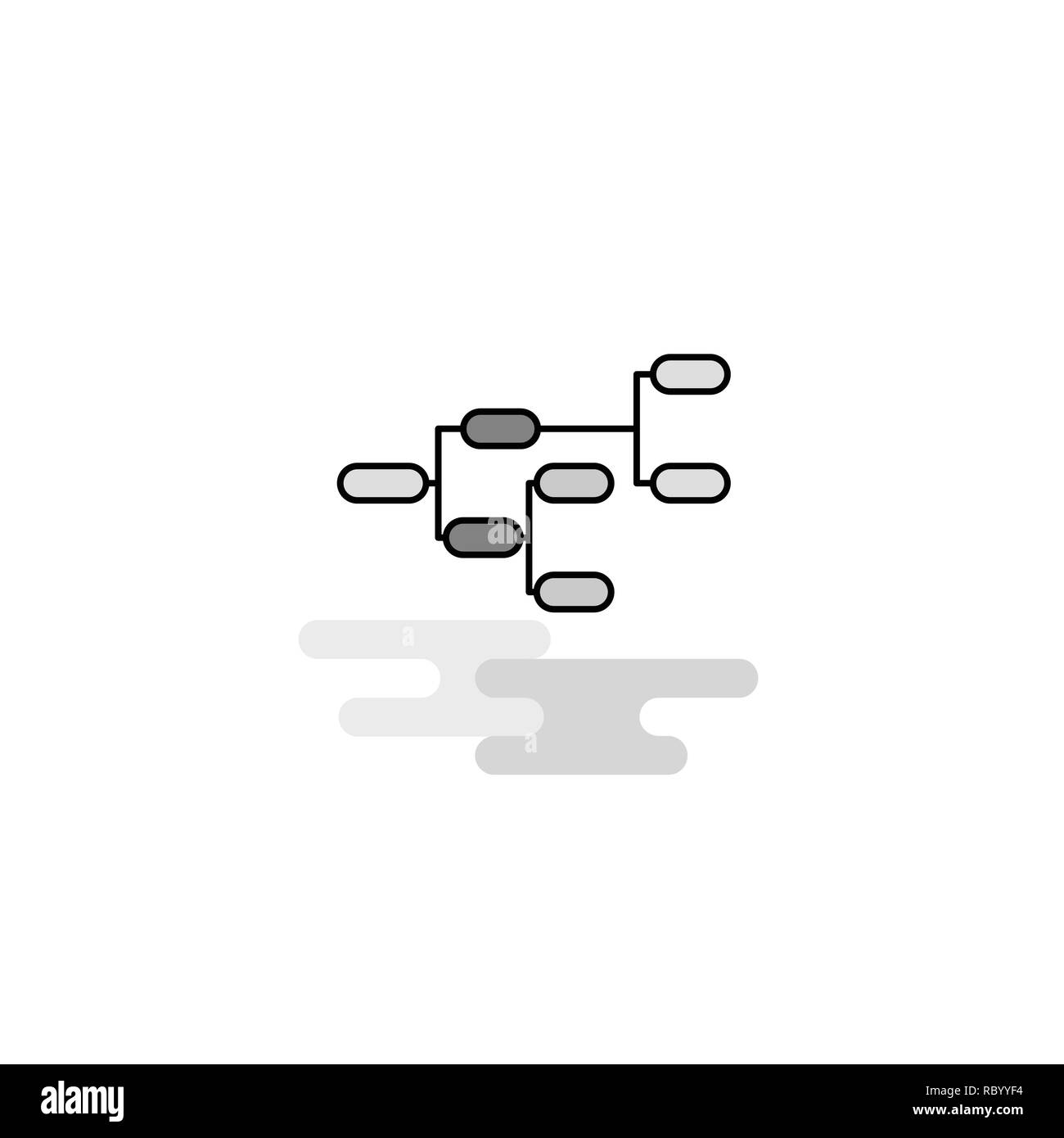 Network Web Icon. Flat Line Filled Gray Icon Vector Stock Vector Image ...