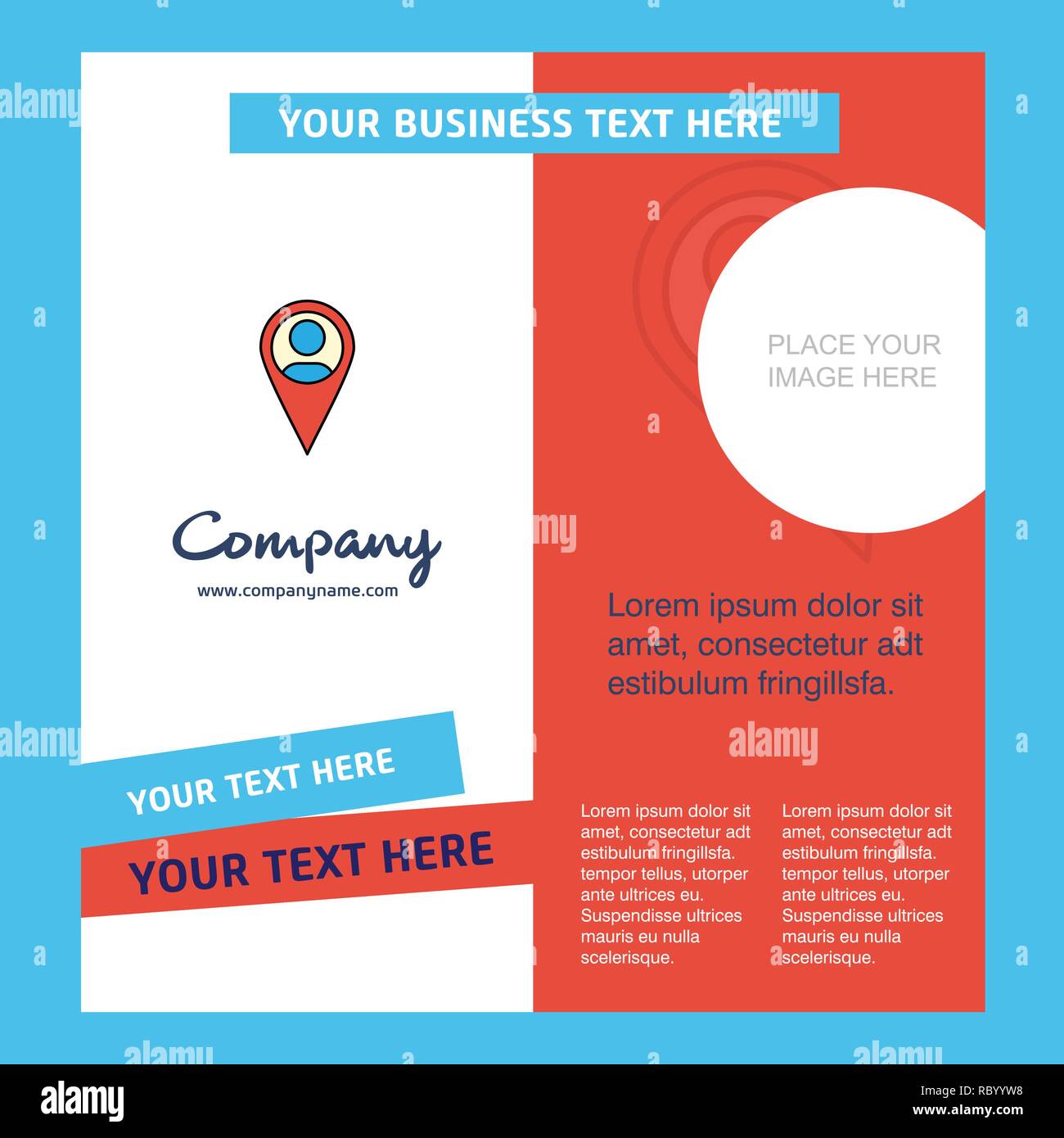 Map navigation Company Brochure Template. Vector Busienss Template ...