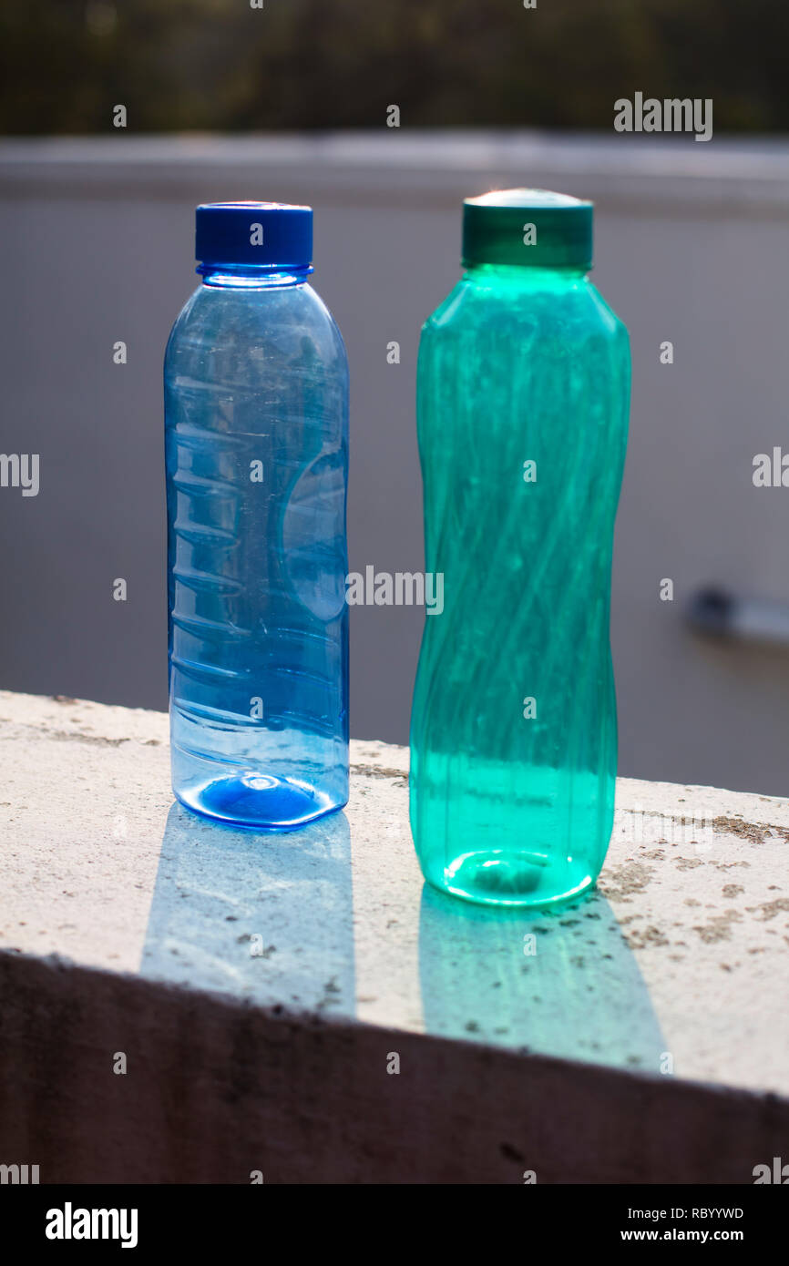 Two reusable water bottles Stock Photo - Alamy