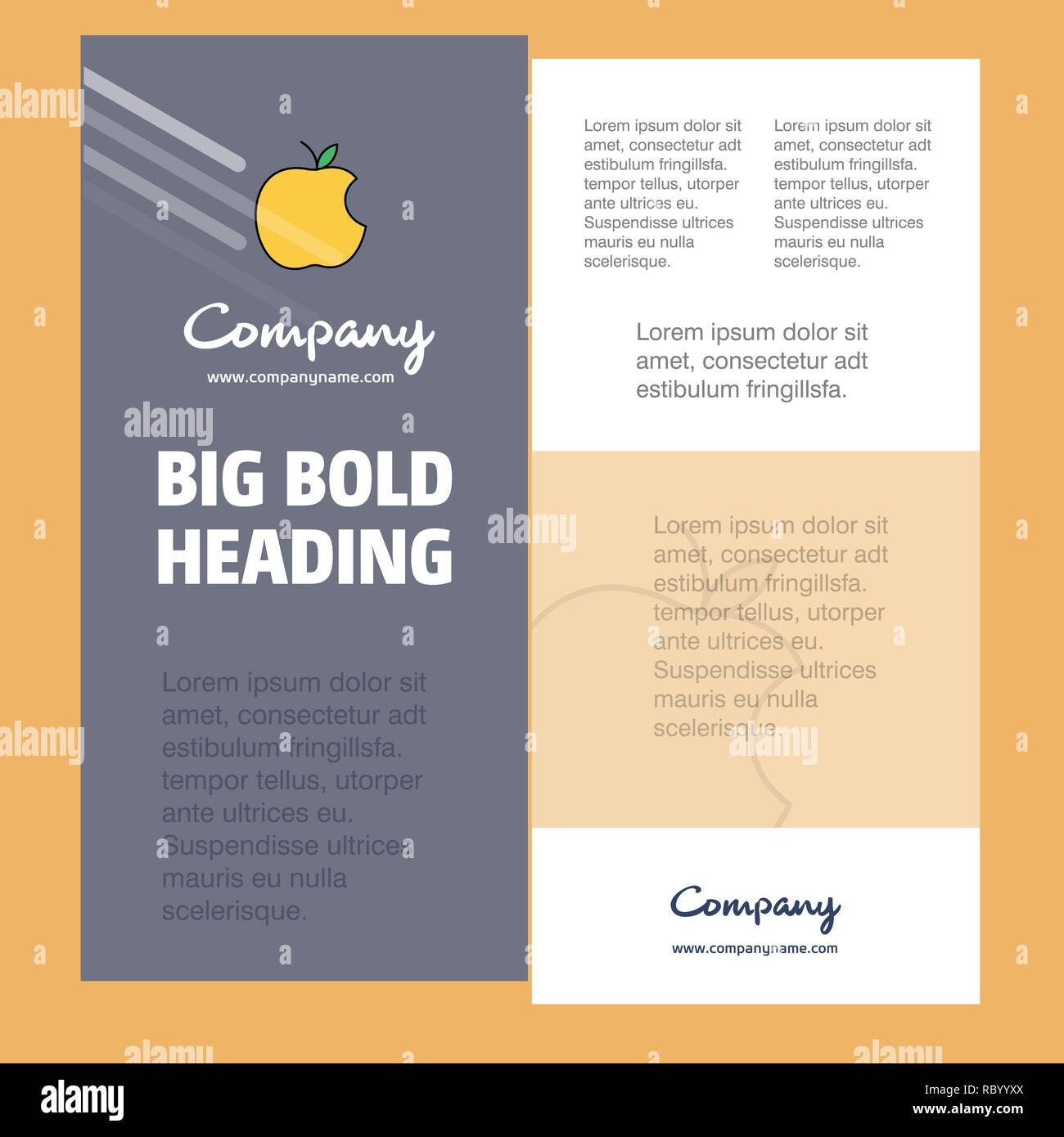 Apple Business Company Poster Template. with place for text and images ...