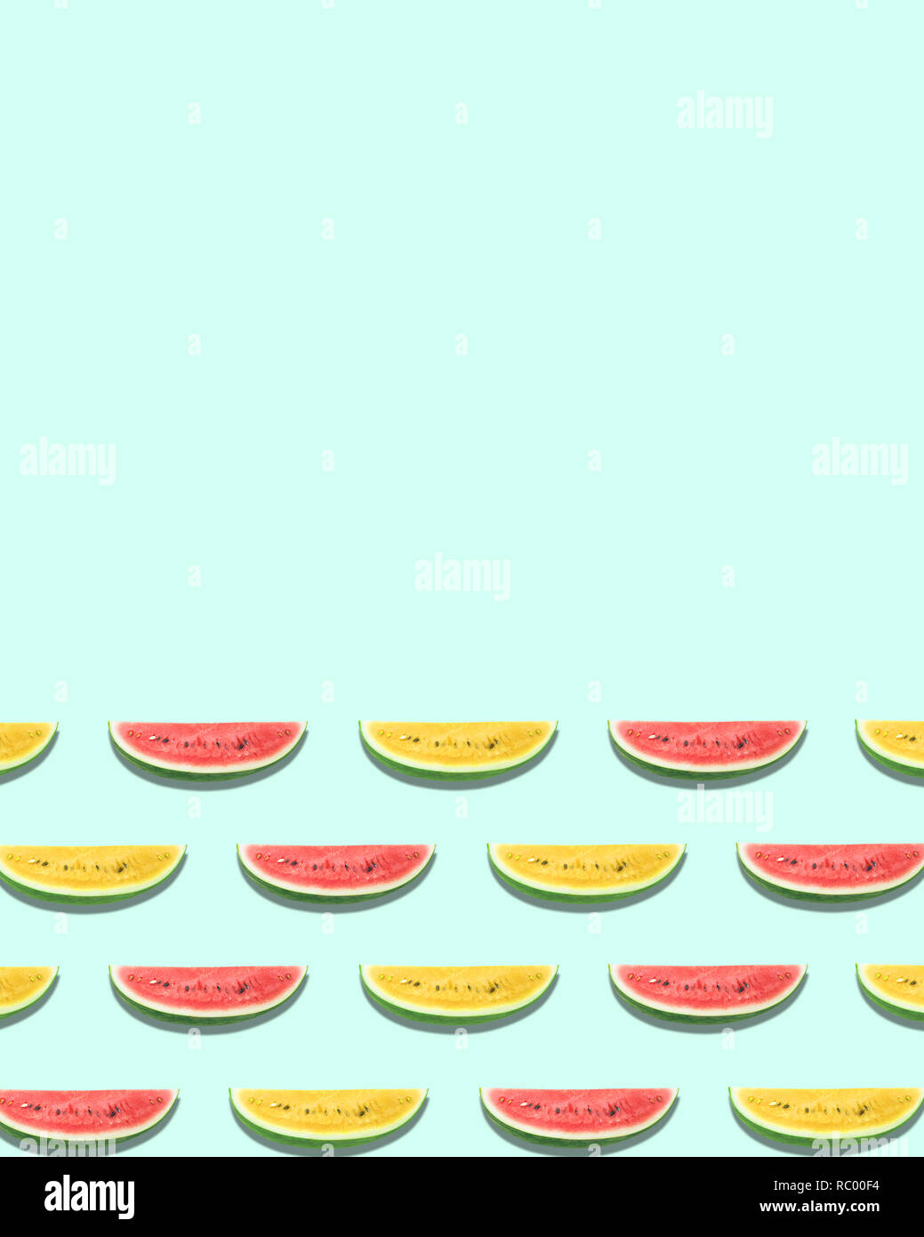 Seamless of colorful watermelon on pastel color background.Food,fruit ...