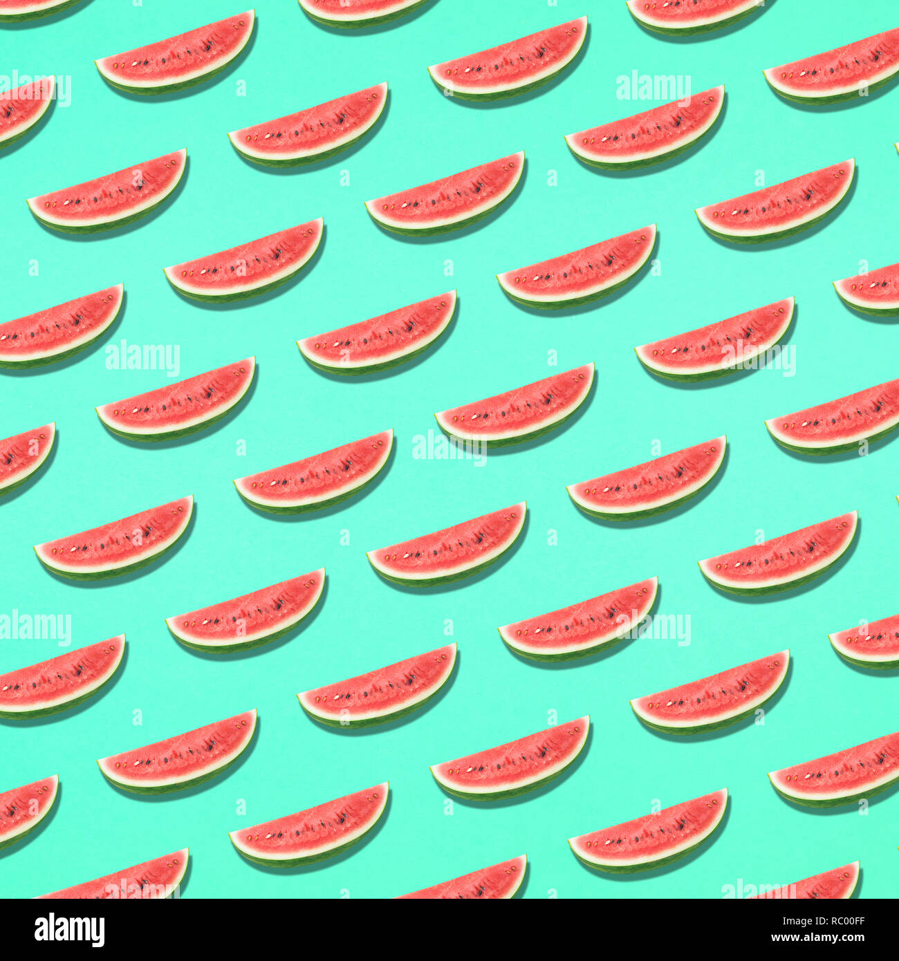 Seamless of color watermelon on pastel color background.Food,fruit and ...