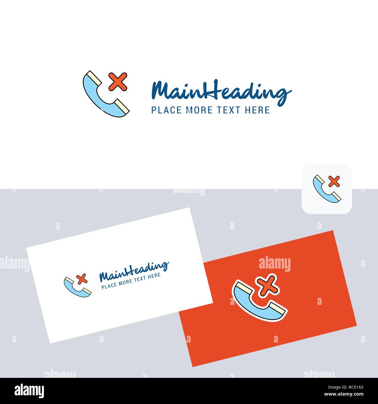 Medical call vector logotype with business card template. Elegant ...