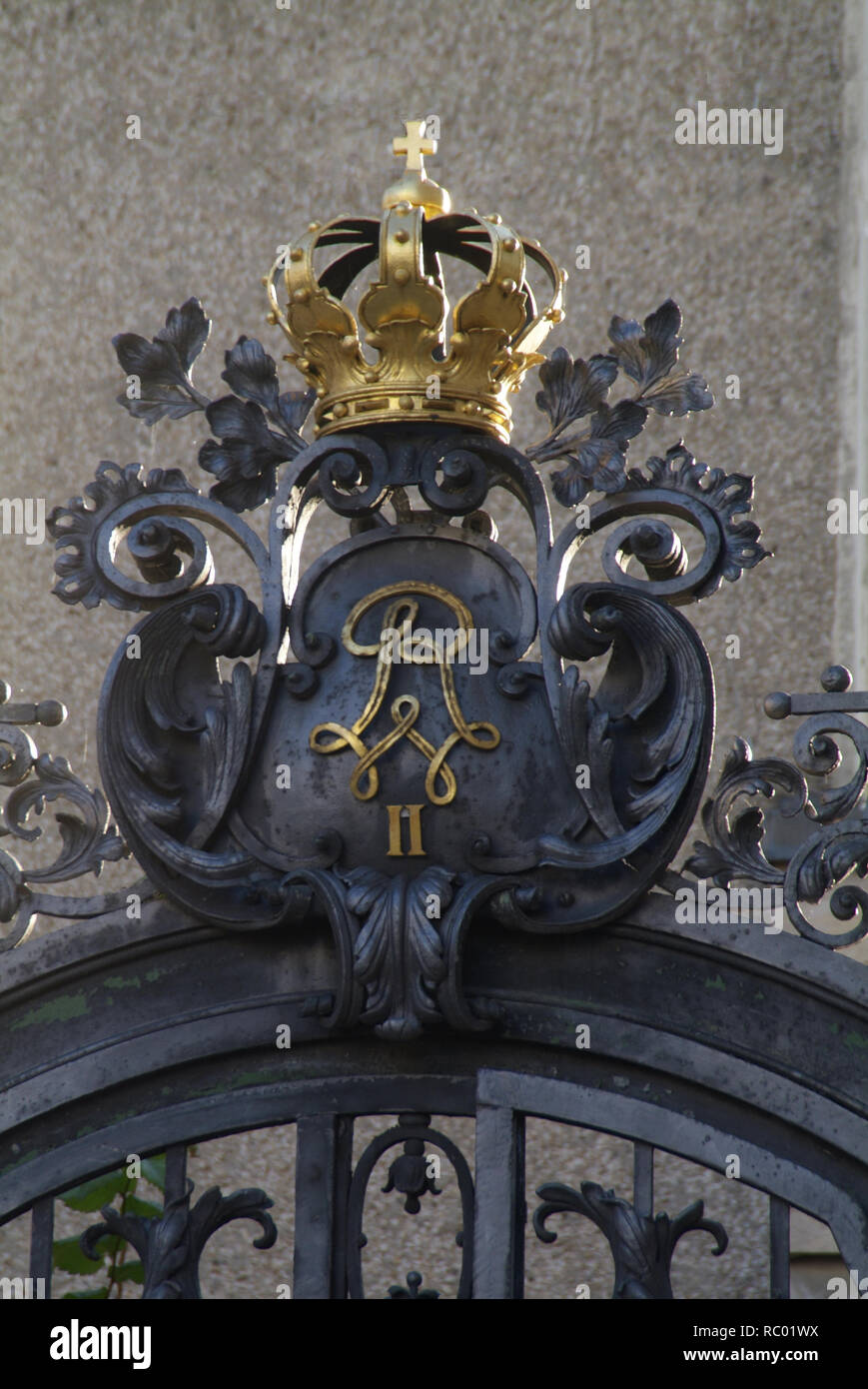 Tor mit königlichem Wappen, Potsdam, Brandenburg, Deutschland, Europa ...