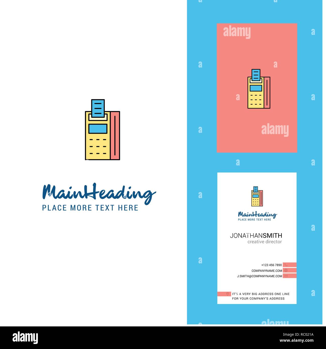 Fax machine Creative Logo and business card. vertical Design Vector ...