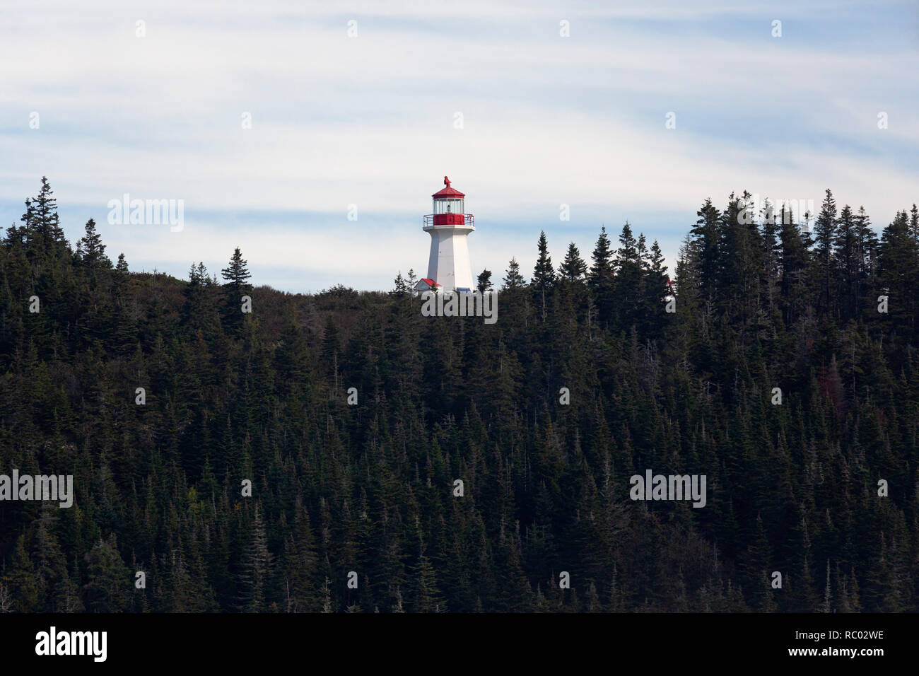 The Cape Gaspé Lighthouse (Phare de Cap-Gaspé) at Cape Gaspé in ...