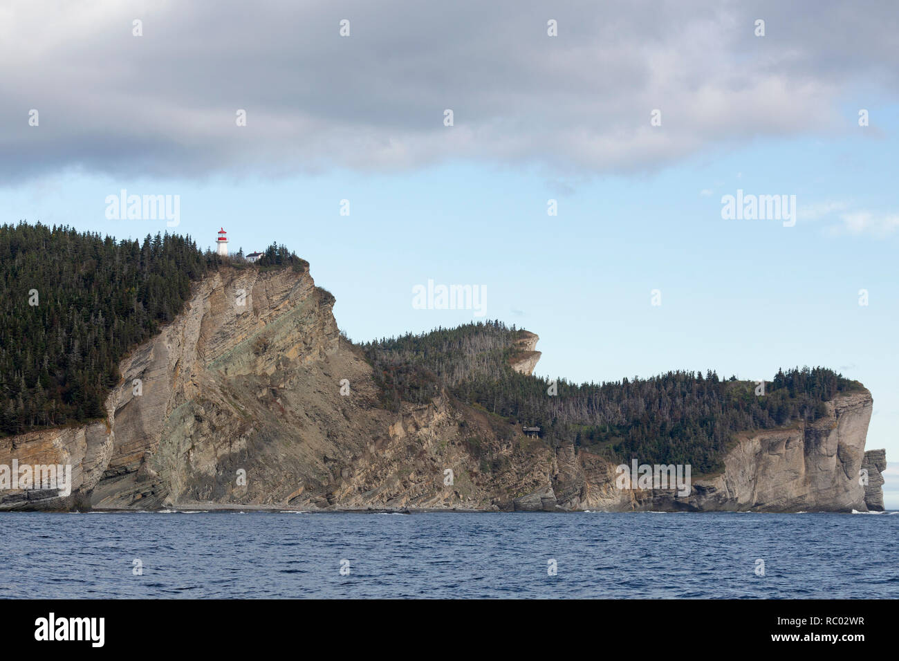 The Cape Gaspé Lighthouse (Phare de Cap-Gaspé) at Cape Gaspé in ...
