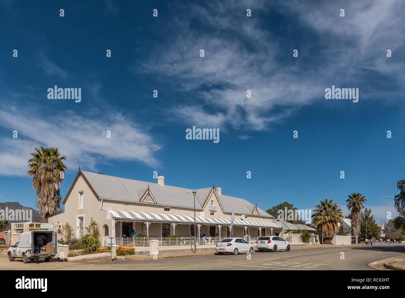 CALVINIA, SOUTH AFRICA, AUGUST 30, 2018: A street scene in Calvinia in ...