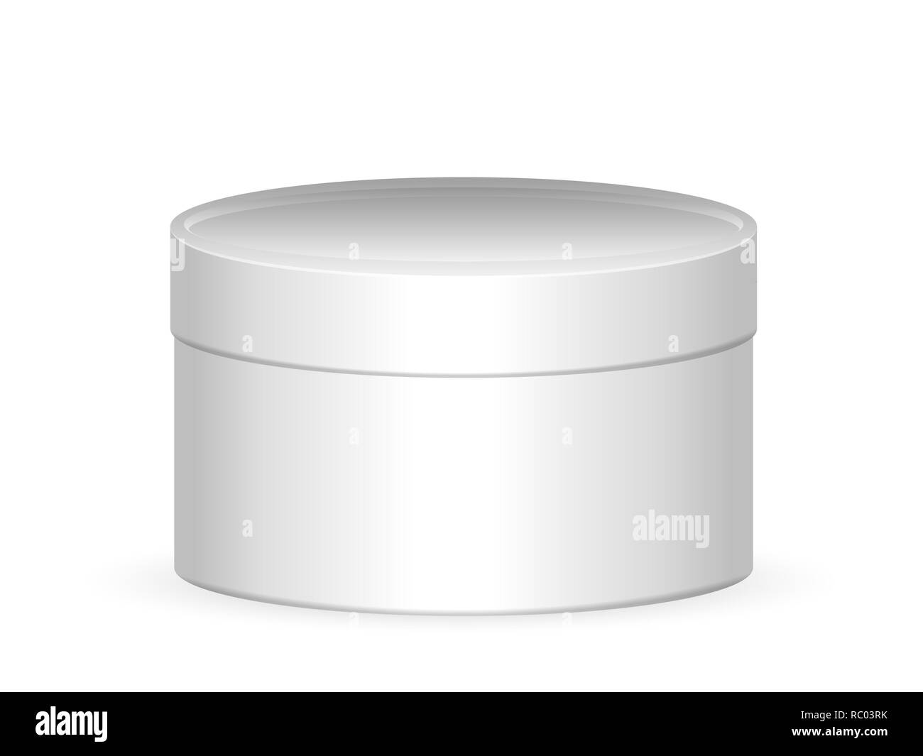 Round paper box on a white background. Vector illustration Stock Photo ...