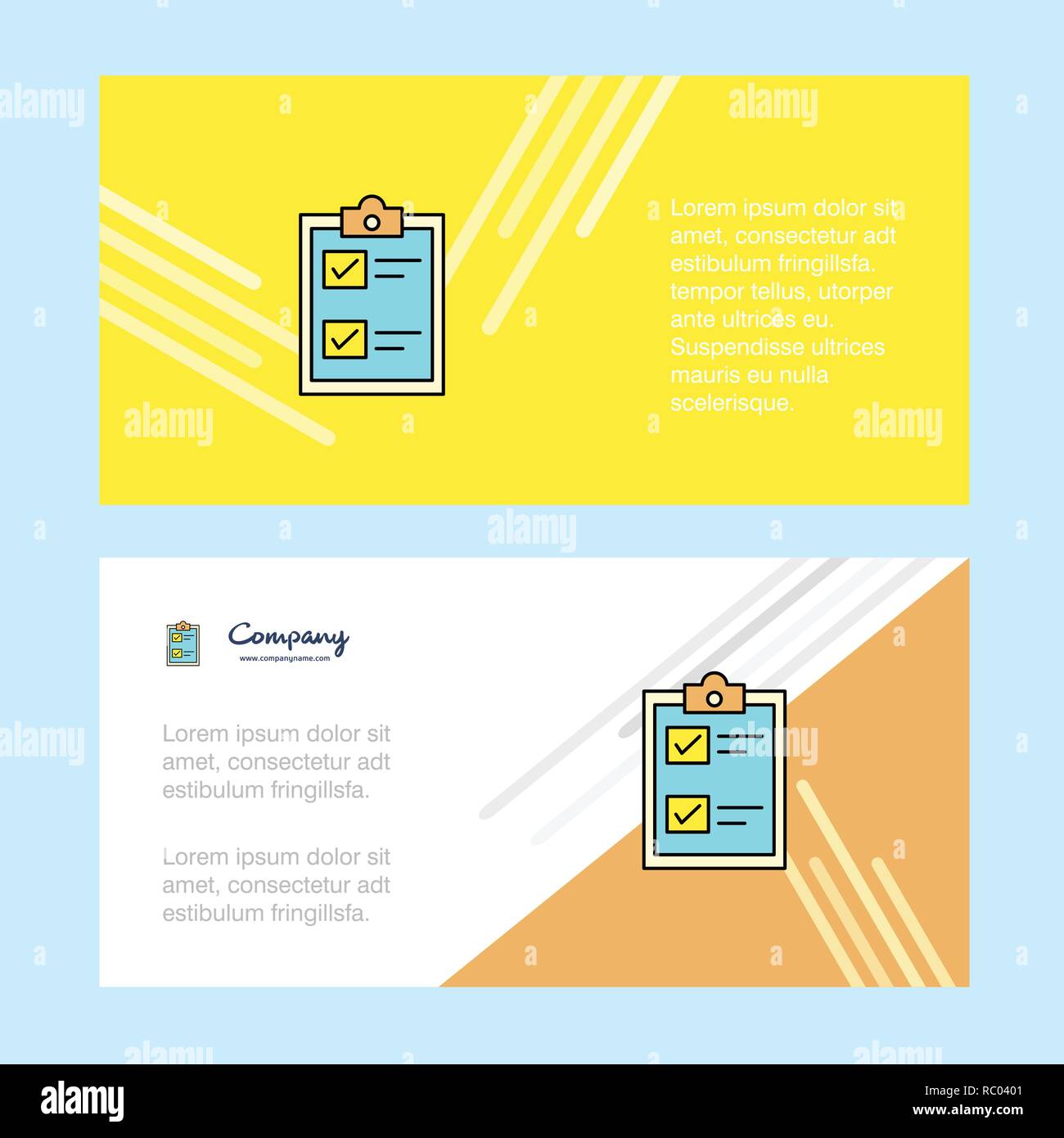 Check list abstract corporate business banner template, horizontal ...