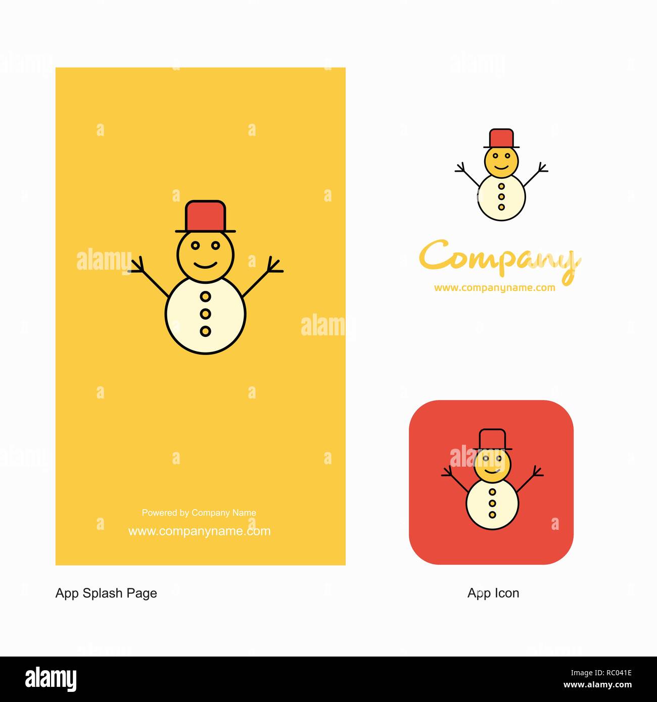 Snowman Company Logo App Icon and Splash Page Design. Creative Business ...